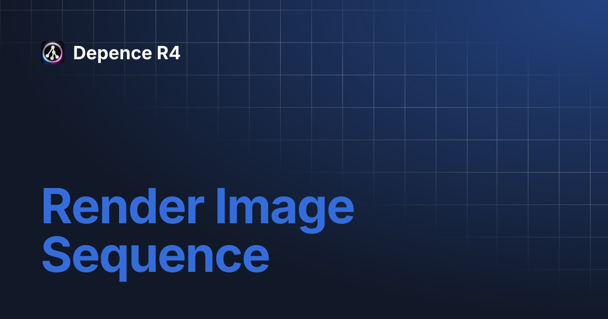 Render Image Sequence | Depence R4