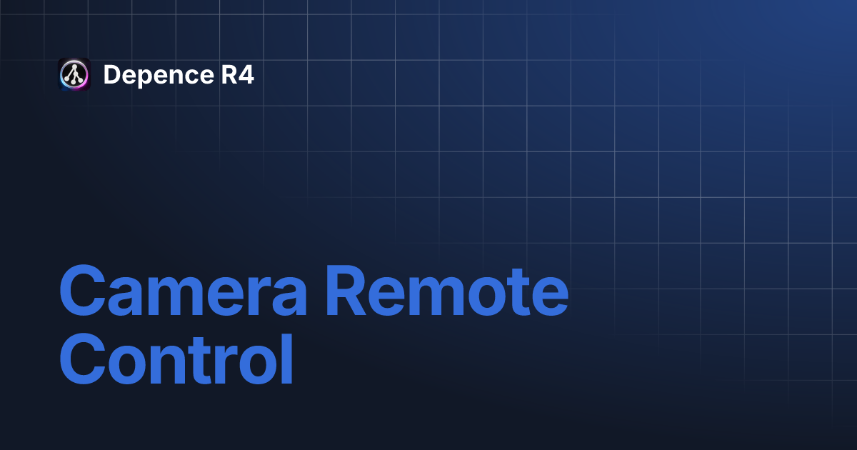 Camera Remote Control | Depence R4